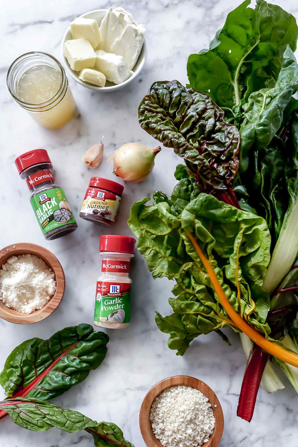 Easy Creamed Swiss Chard with Garlic Breadcrumbs | foodiecrush.com