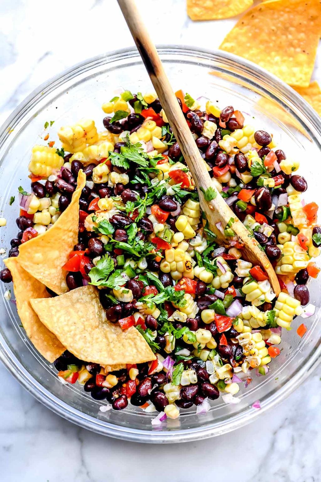 How to Make THE BEST Black Bean Corn Salsa - foodiecrush