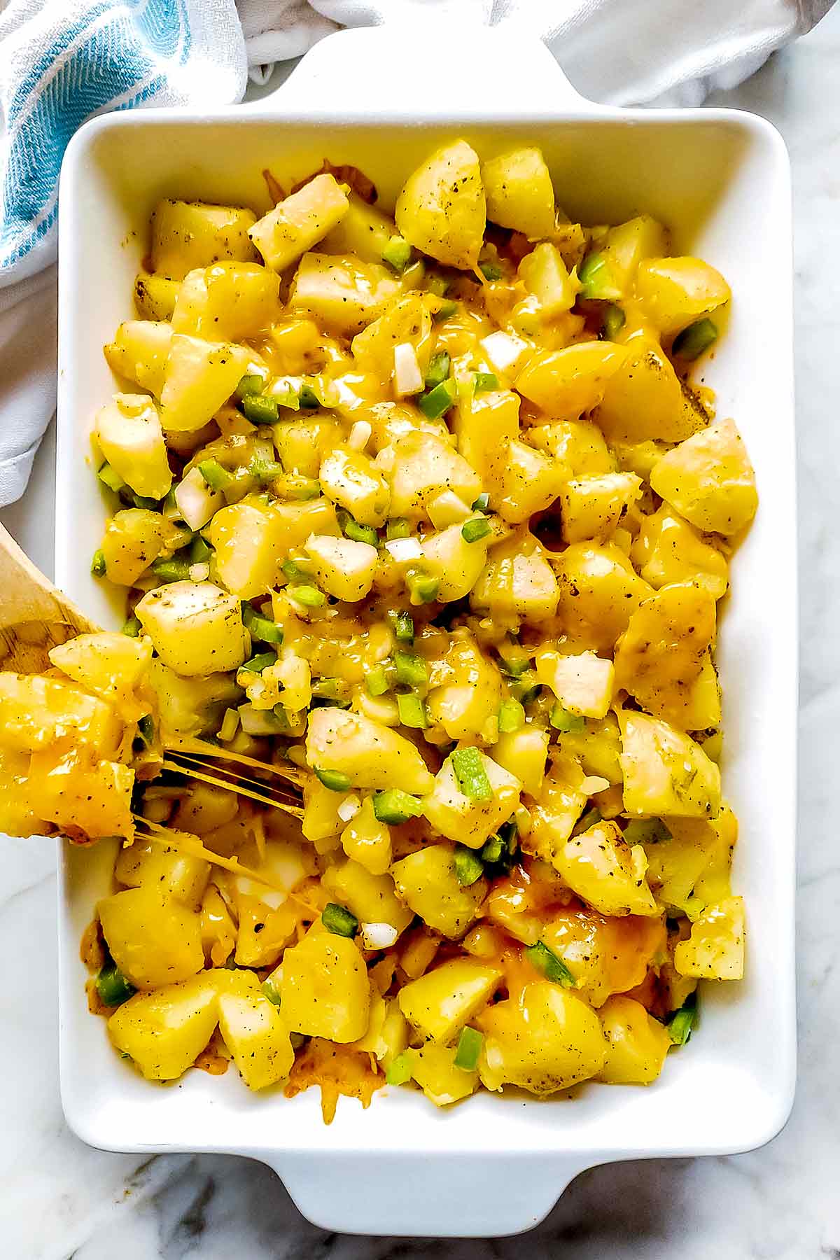 THE BEST Easy Cheesy Potatoes - foodiecrush.com