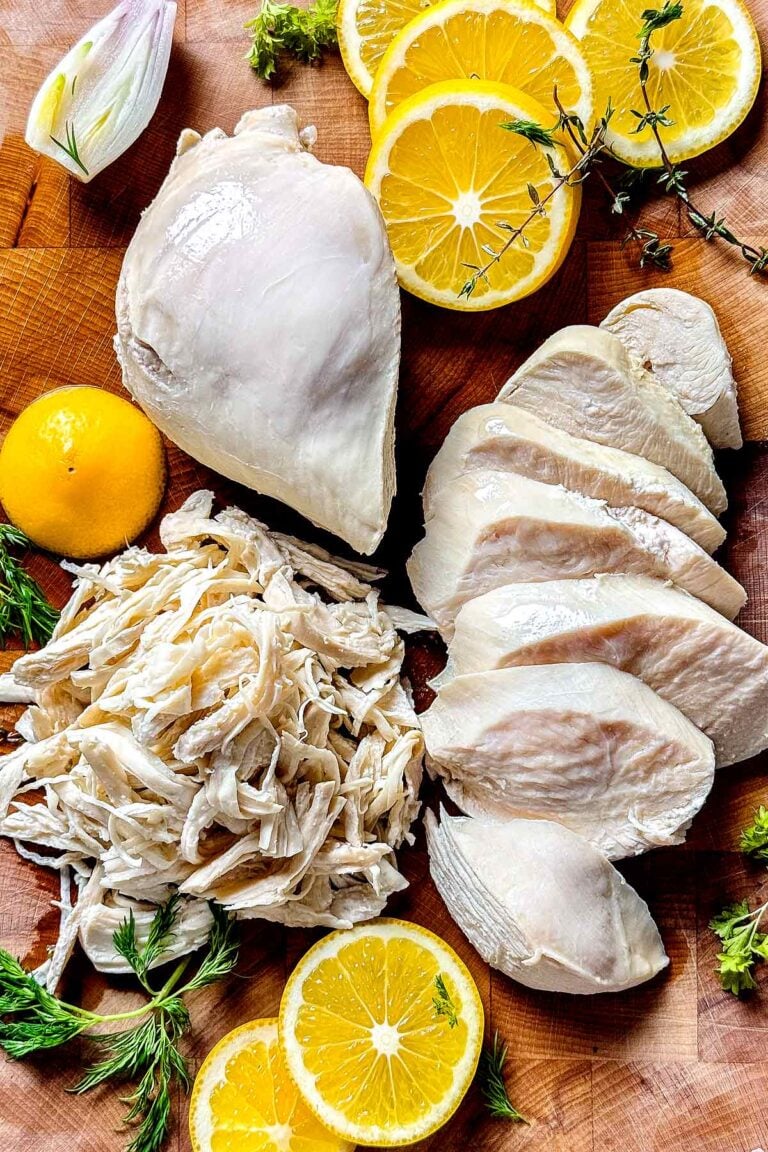How to Make THE BEST Poached Chicken | foodiecrush.com