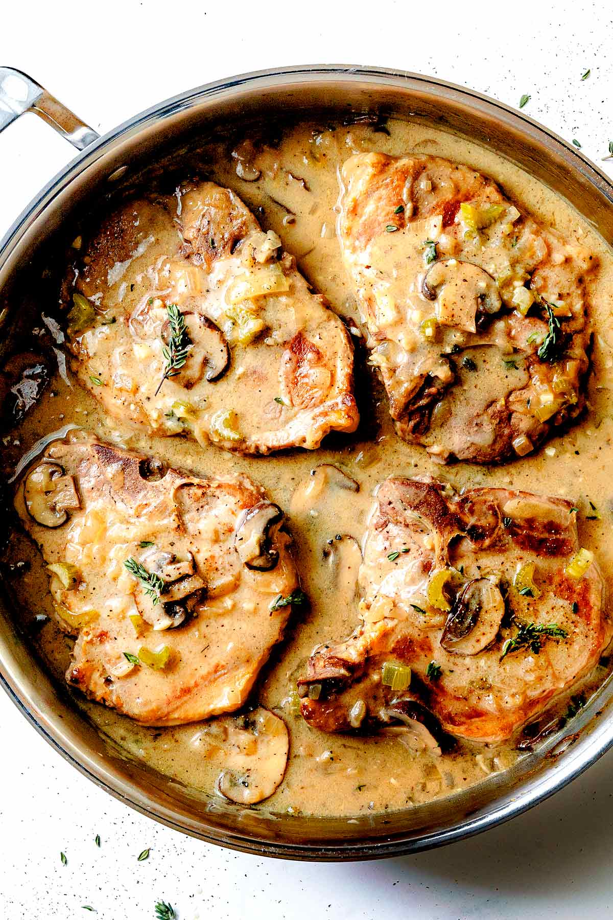 One-Pan Smothered Pork Chops Recipe - foodiecrush