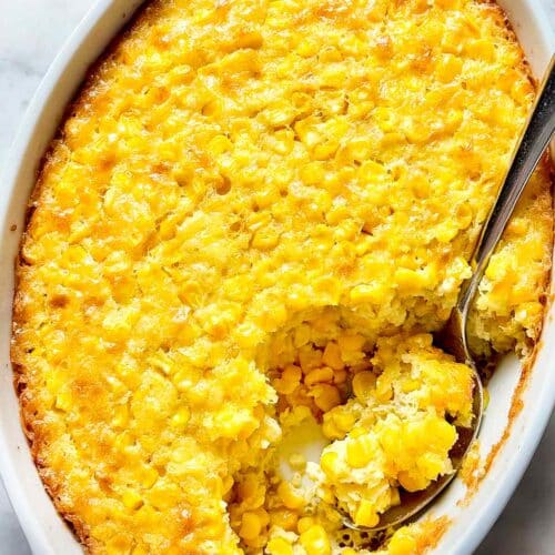 8-Ingredient Corn Pudding Casserole | foodiecrush.com